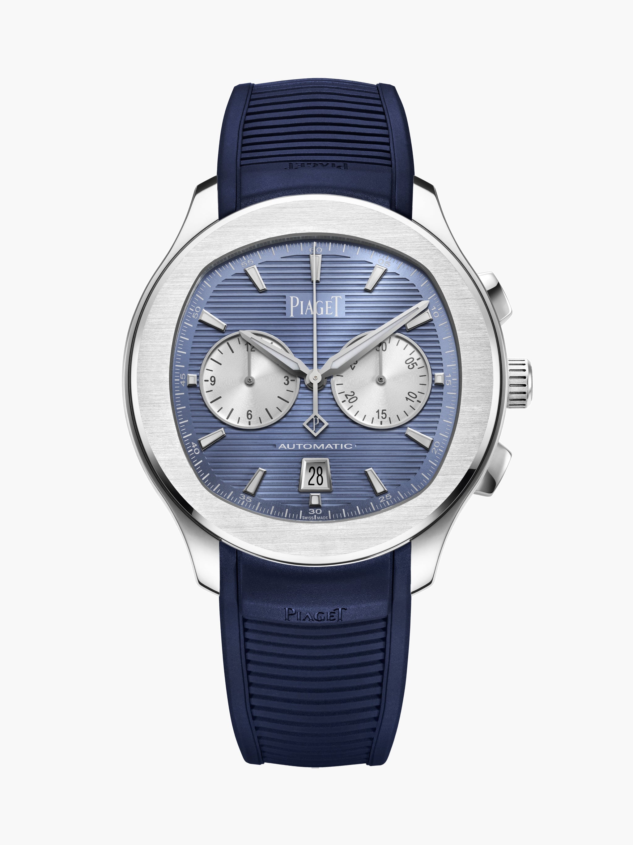 Piaget Polo S Chronograph with Blue Dial and Rubber Strap