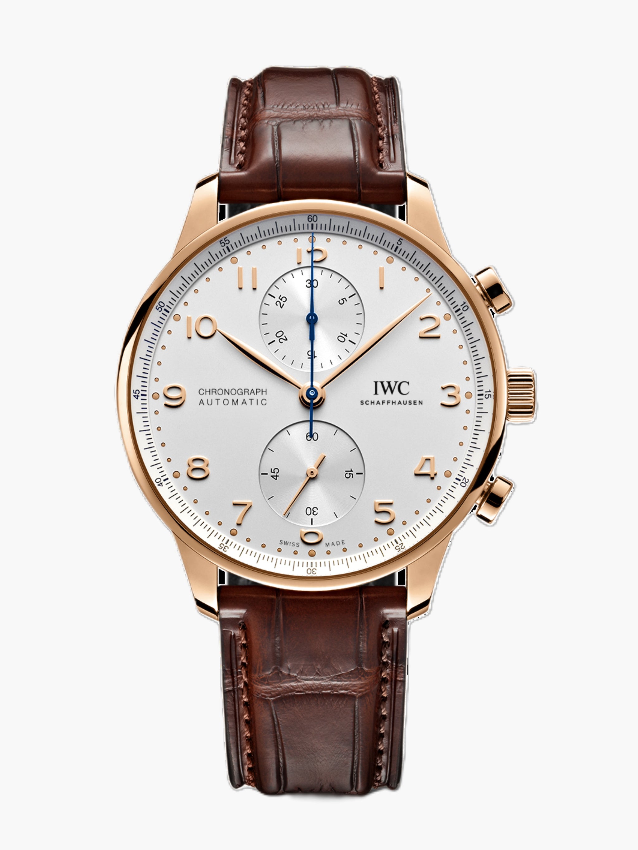 IWC Portugieser Chronograph with 18K Gold Case and White Dial